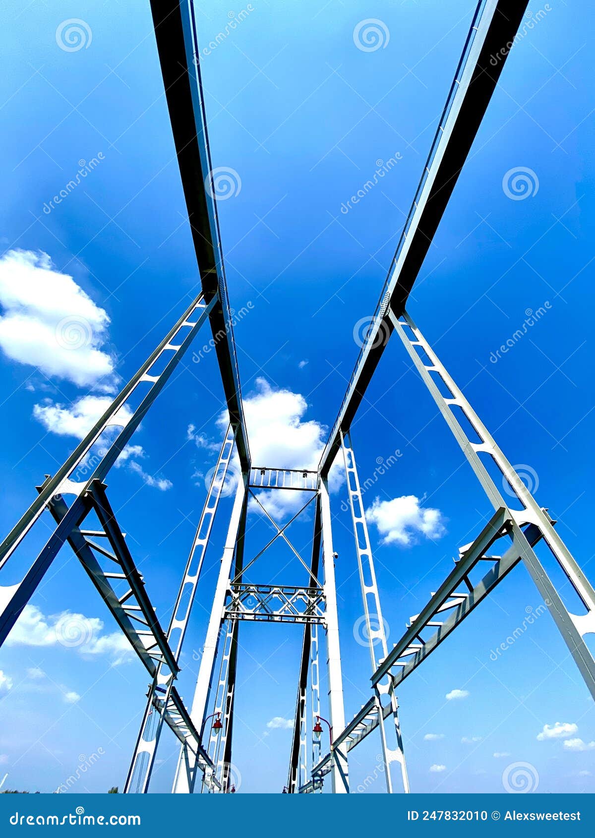 Bridge Bottom View with Sky View Stock Photo - Image of exhibition ...