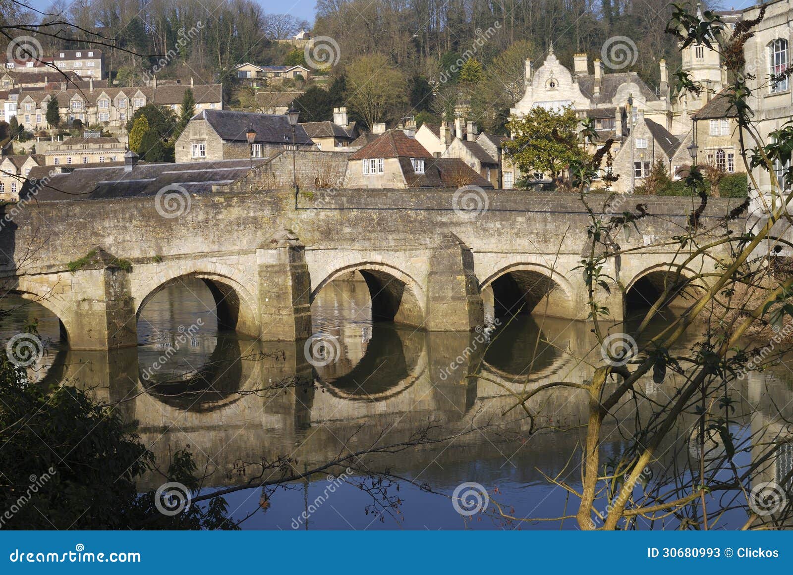 Bridge at Bradford on Avon. England Stock Image - Image of urban, water ...