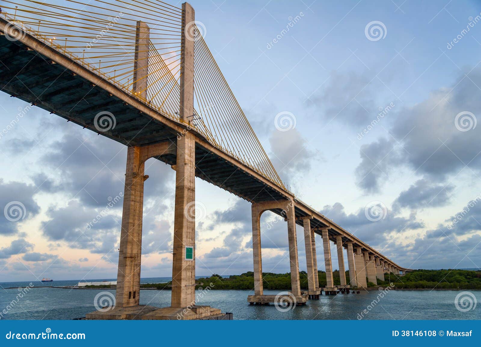 Bridge in Brazil stock photo. Image of blue, jetty, ocean - 38146108