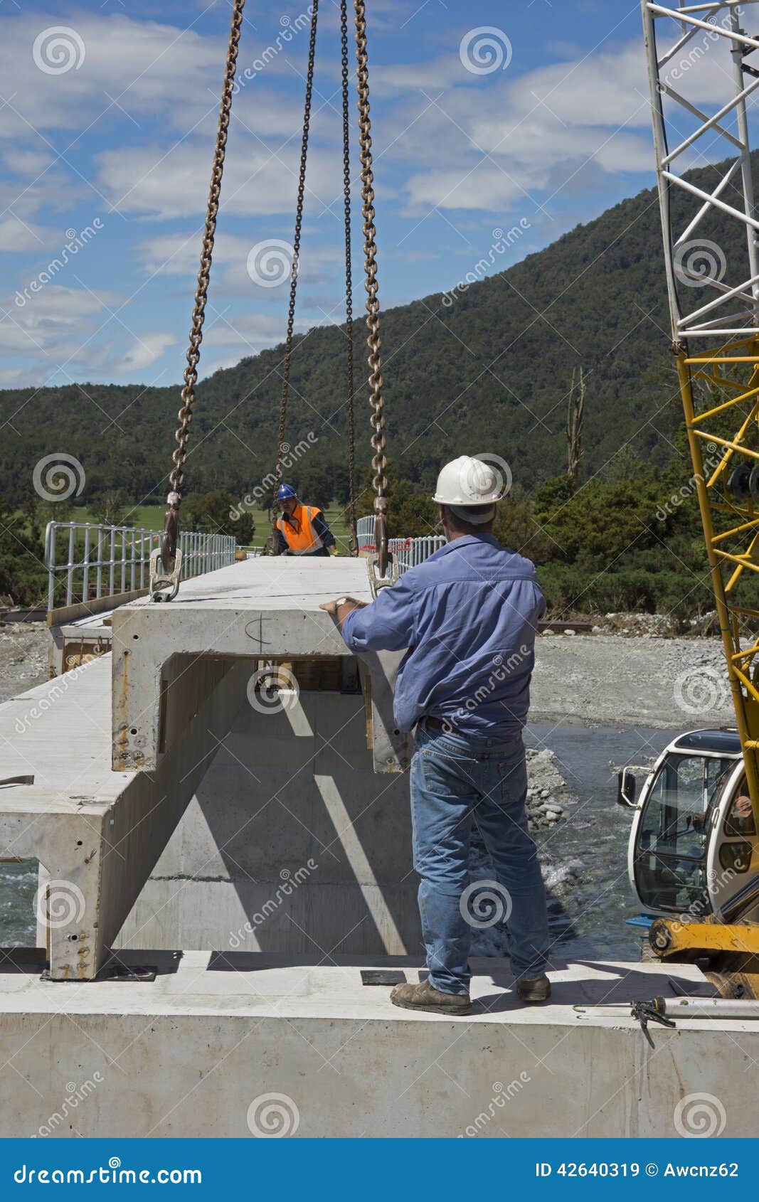 Bridge builders stock image. Image of pouring, building - 42640319