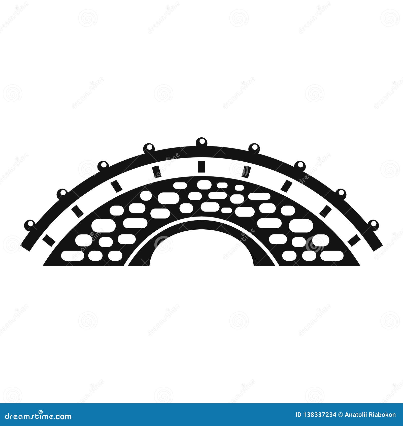 Bridge Building Icon, Simple Style Stock Vector - Illustration of ...