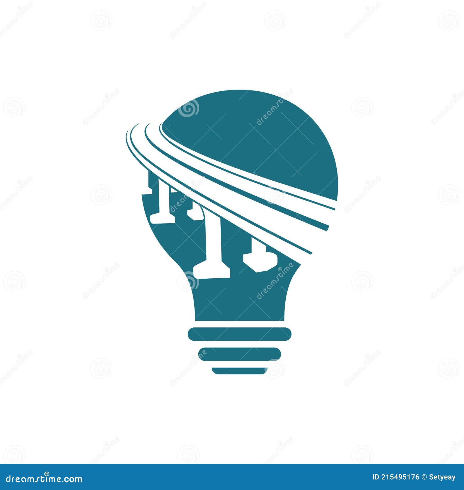 Bridge with Bulb Logo Design Vector Illustration, Creative Bridge Logo ...
