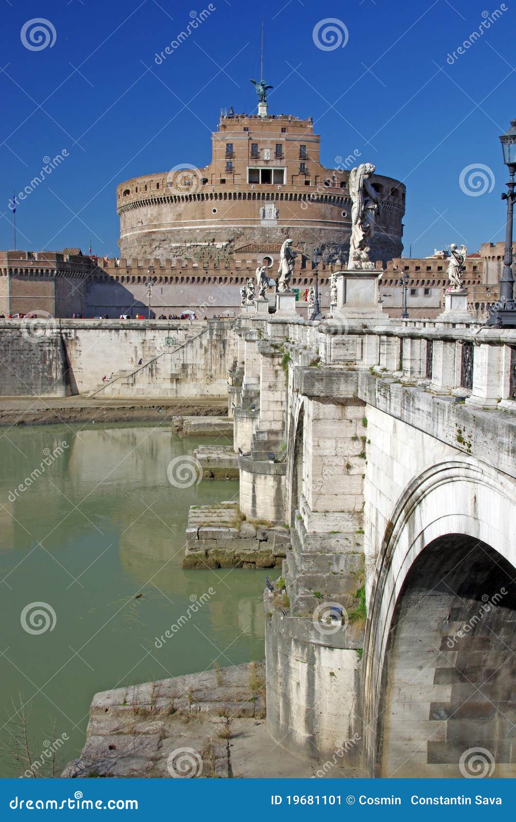 Bridge and Castle of Saint Angelo Stock Image - Image of detail ...