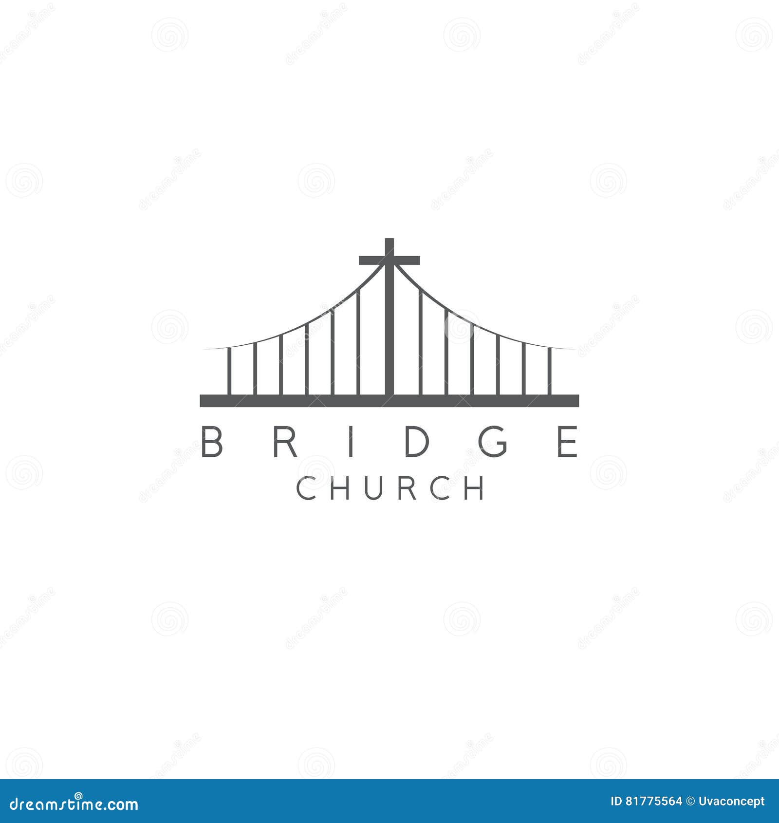 Bridge Church Religious Concept Vector Design Stock Vector ...