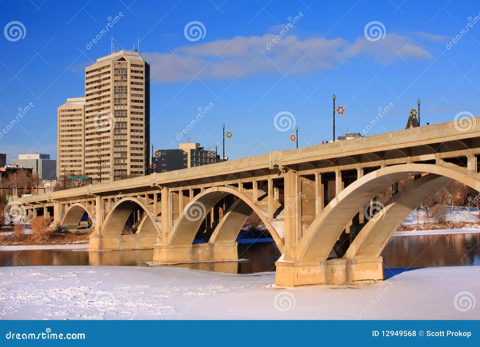 Bridge and City Landscape stock photo. Image of road - 12949568
