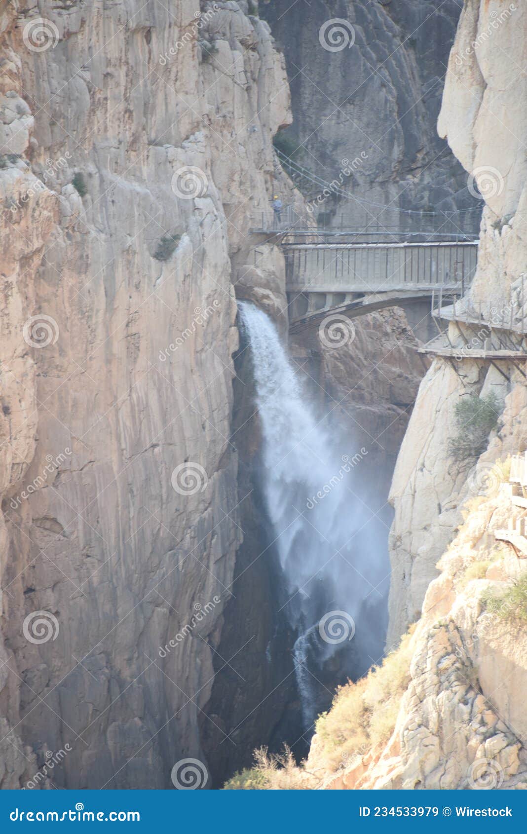 Bridge between Cliffs or Rocks Stock Image - Image of cliffs, vertical ...