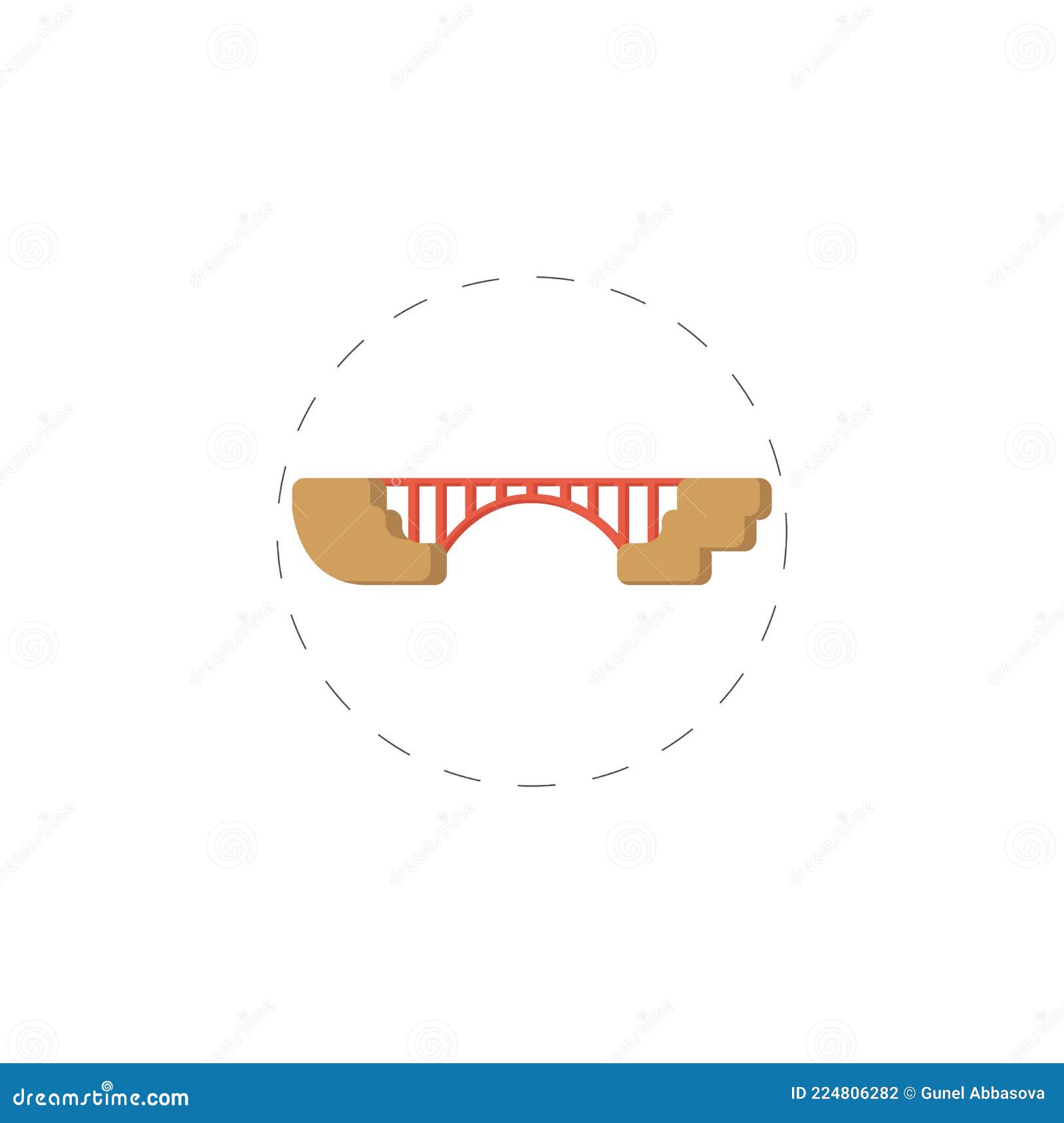 Bridge Clipart. Bridge Isolated Flat Vector Clipart Stock Illustration ...