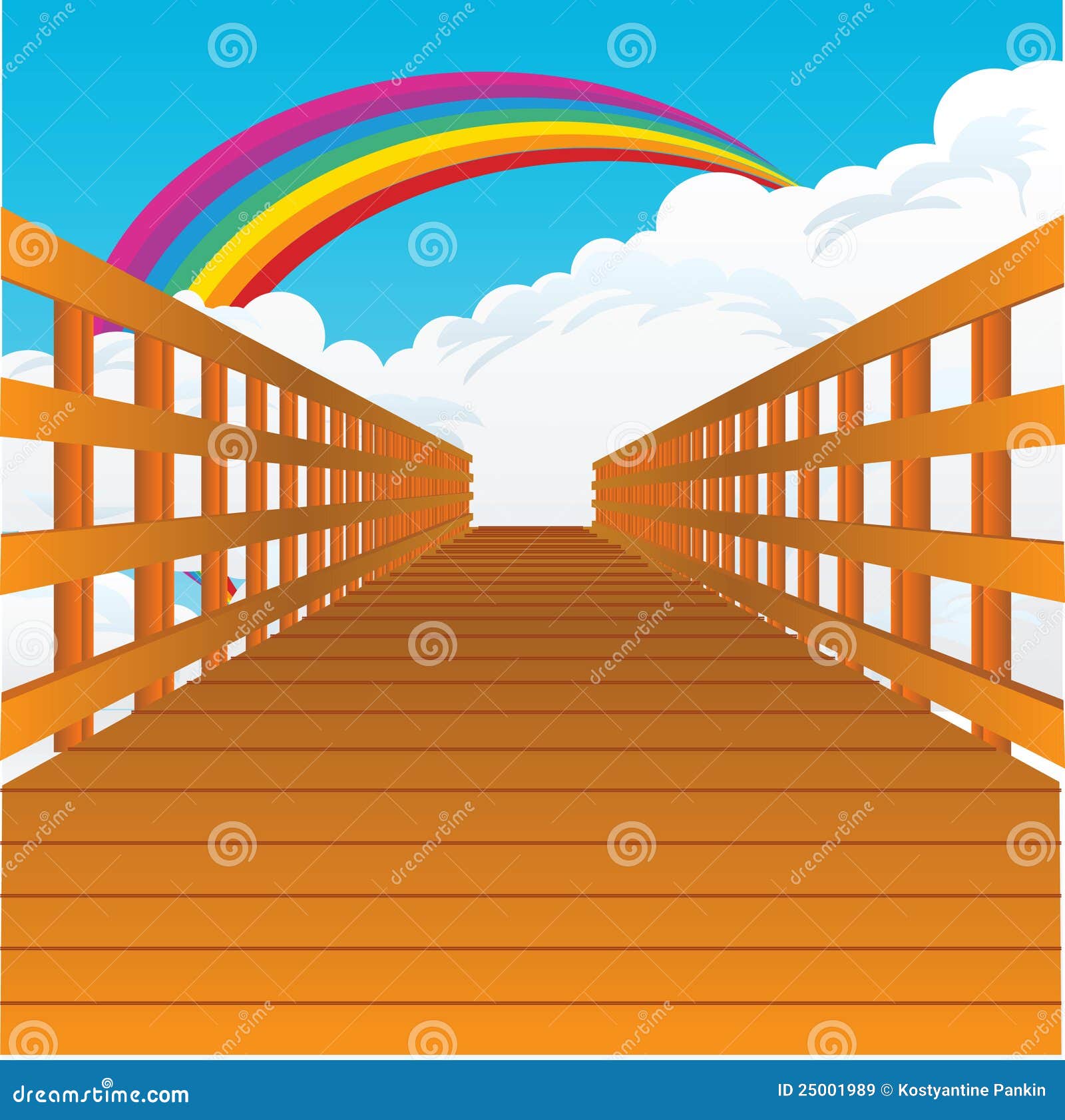 Bridge and clouds stock vector. Illustration of creativity - 25001989