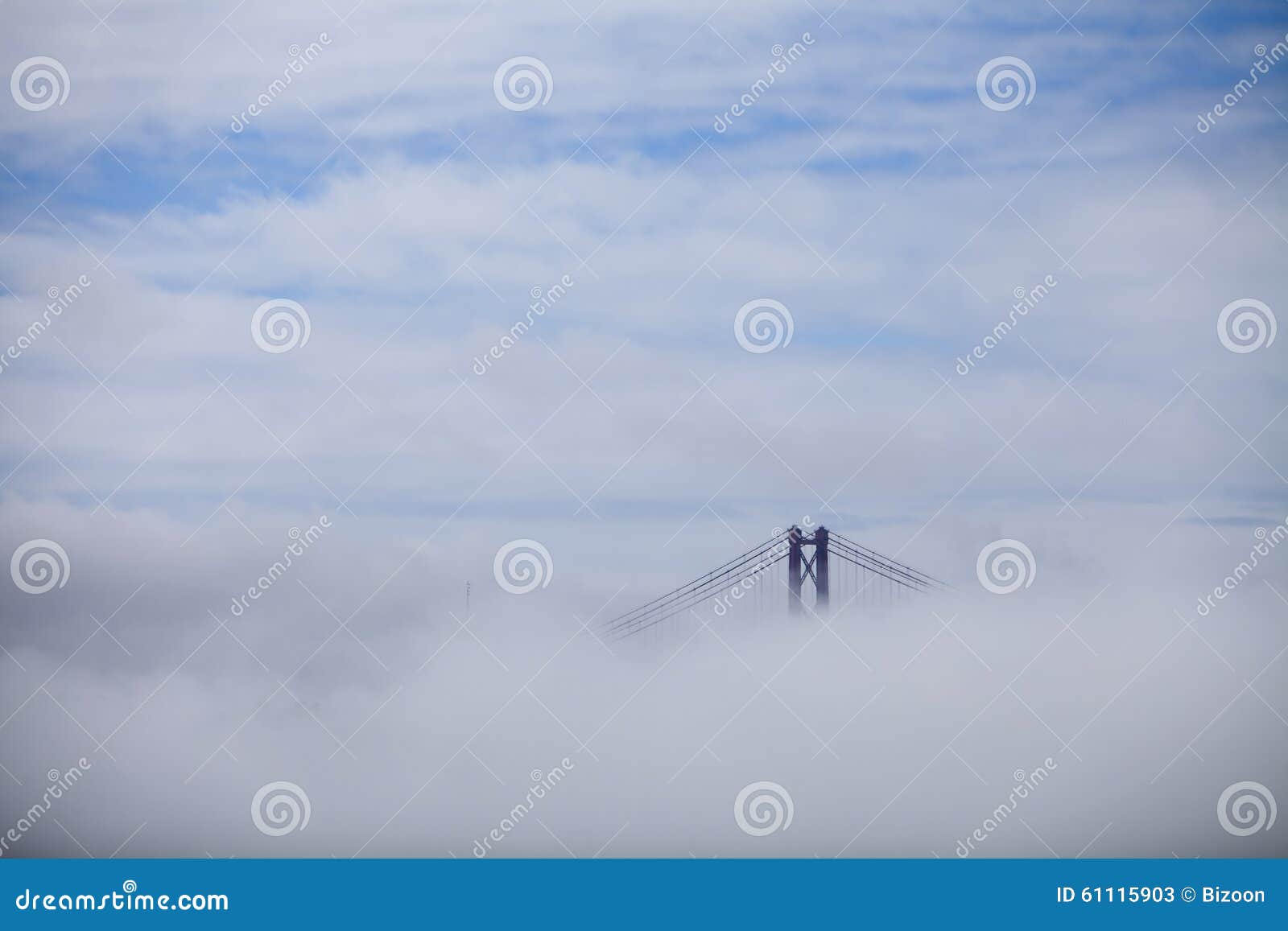 Bridge in the clouds stock image. Image of suspension - 61115903