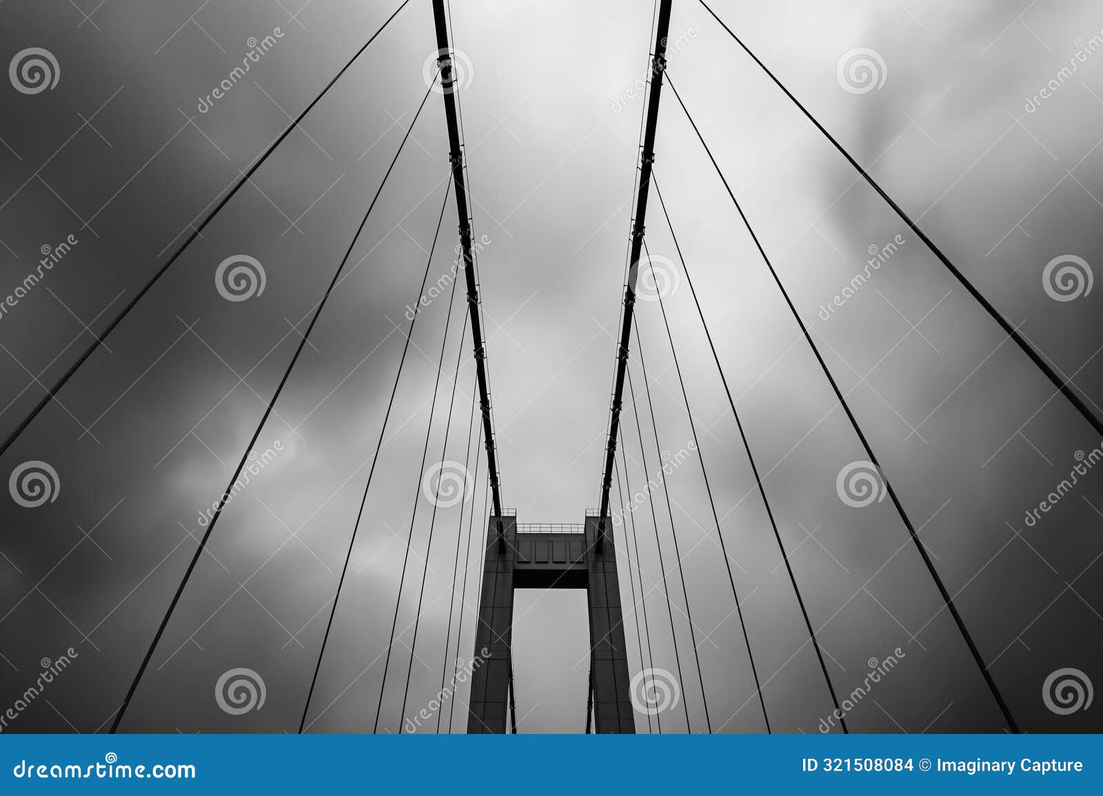 A Bridge with a Cloudy Sky in the Background Stock Photo - Image of ...