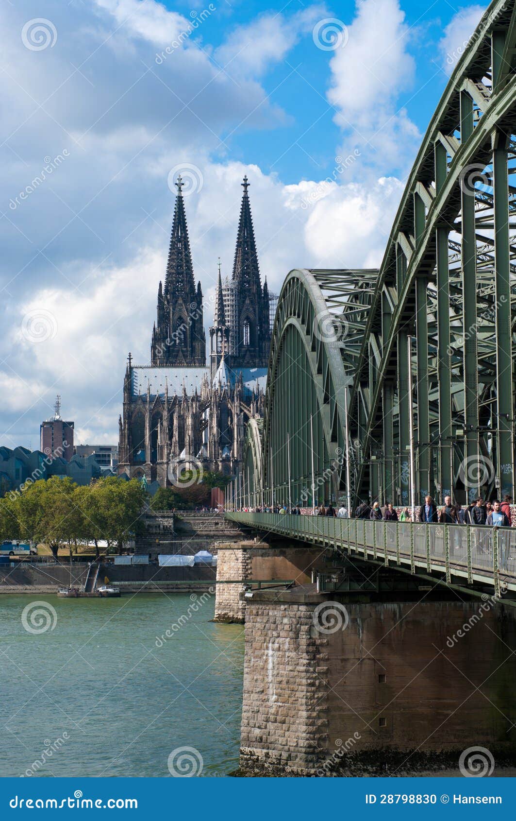 Bridge in Cologne, Germany editorial image. Image of cathedral - 28798830
