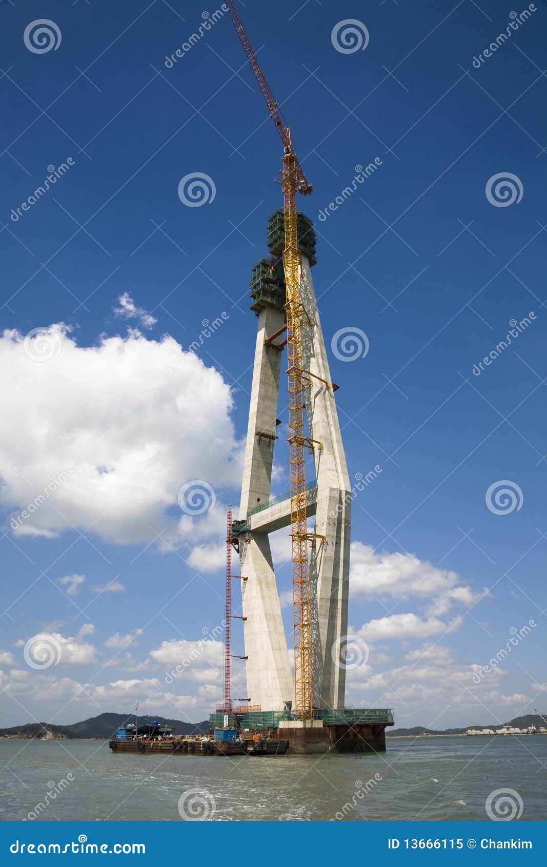 Bridge column Construction stock image. Image of concrete - 13666115
