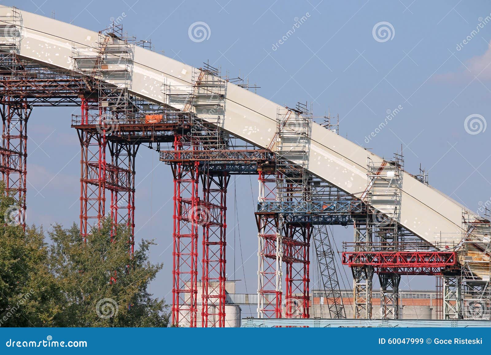 Bridge Concrete Arc Construction Site Stock Image - Image of material ...
