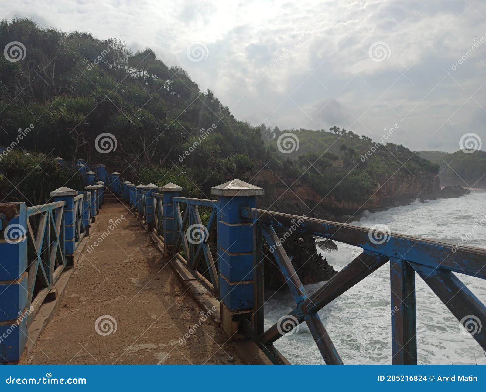 A Bridge Connecting an Island Stock Photo - Image of connects, walkway ...