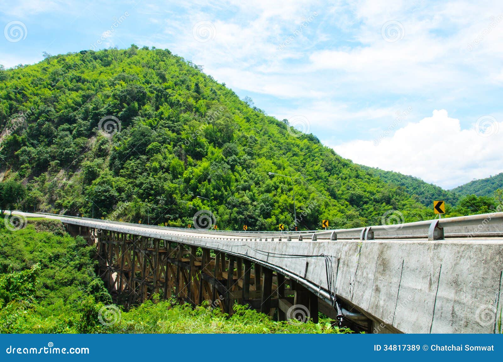 Bridge stock image. Image of connect, high, green, landscape - 34817389