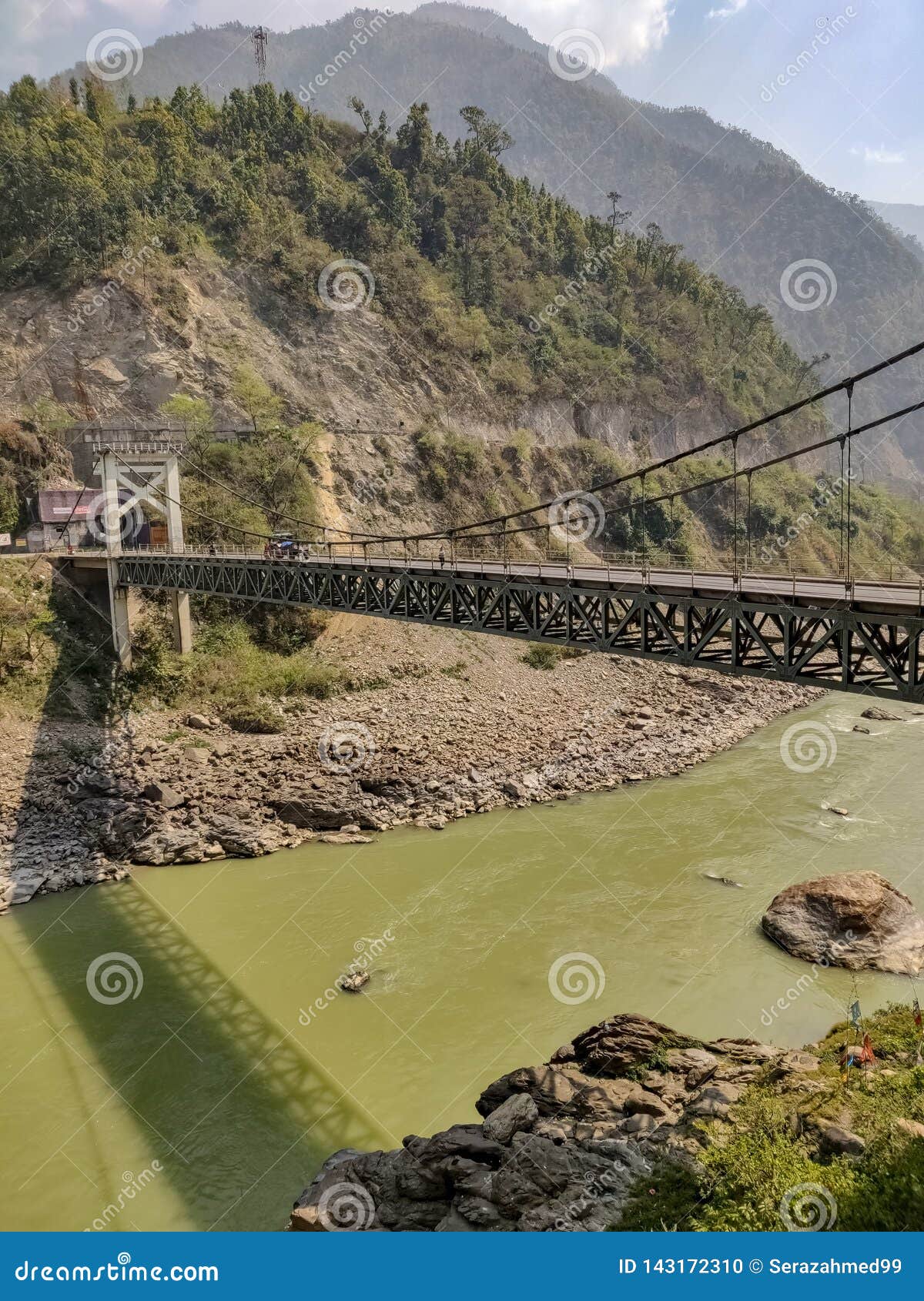 Bridge Connecting Pokhara with Muglin in Nepal Stock Photo - Image of ...