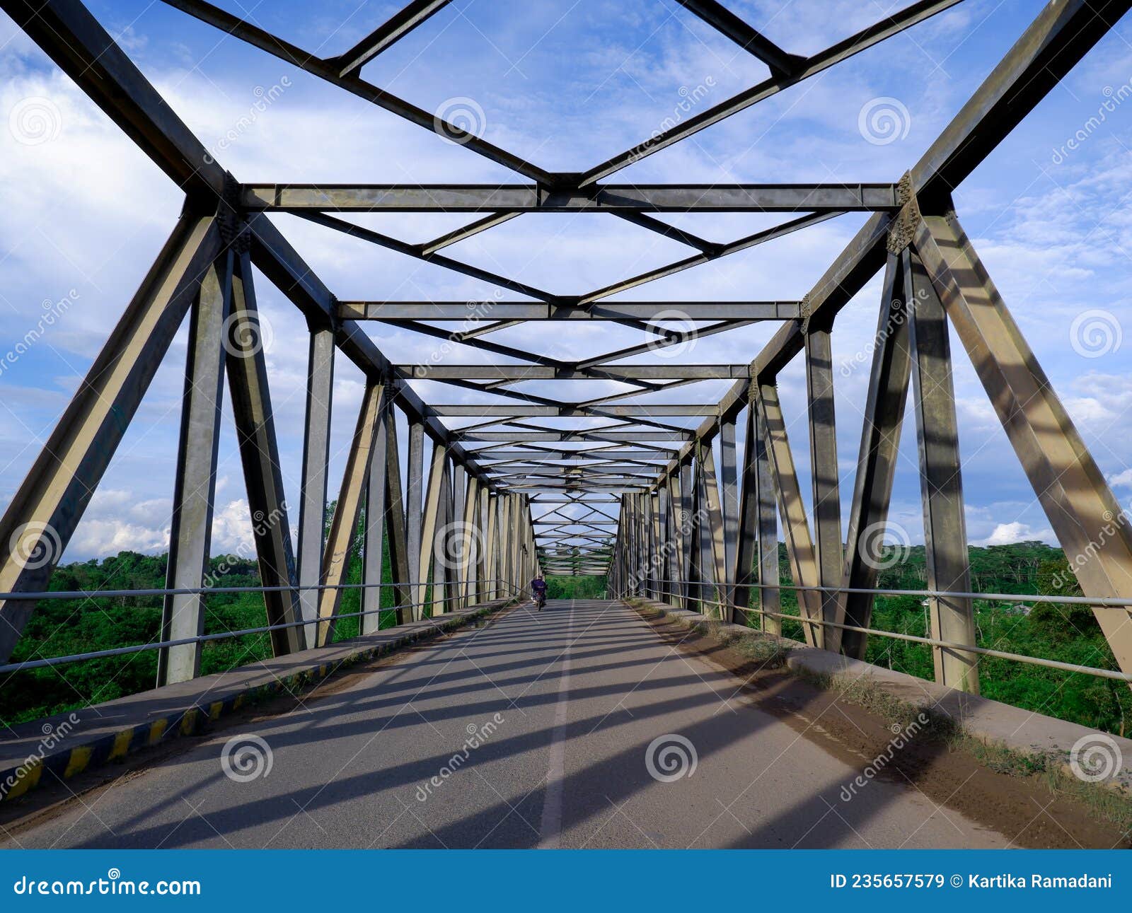 A Bridge Connecting Two Areas Separated by a River Stock Image - Image ...