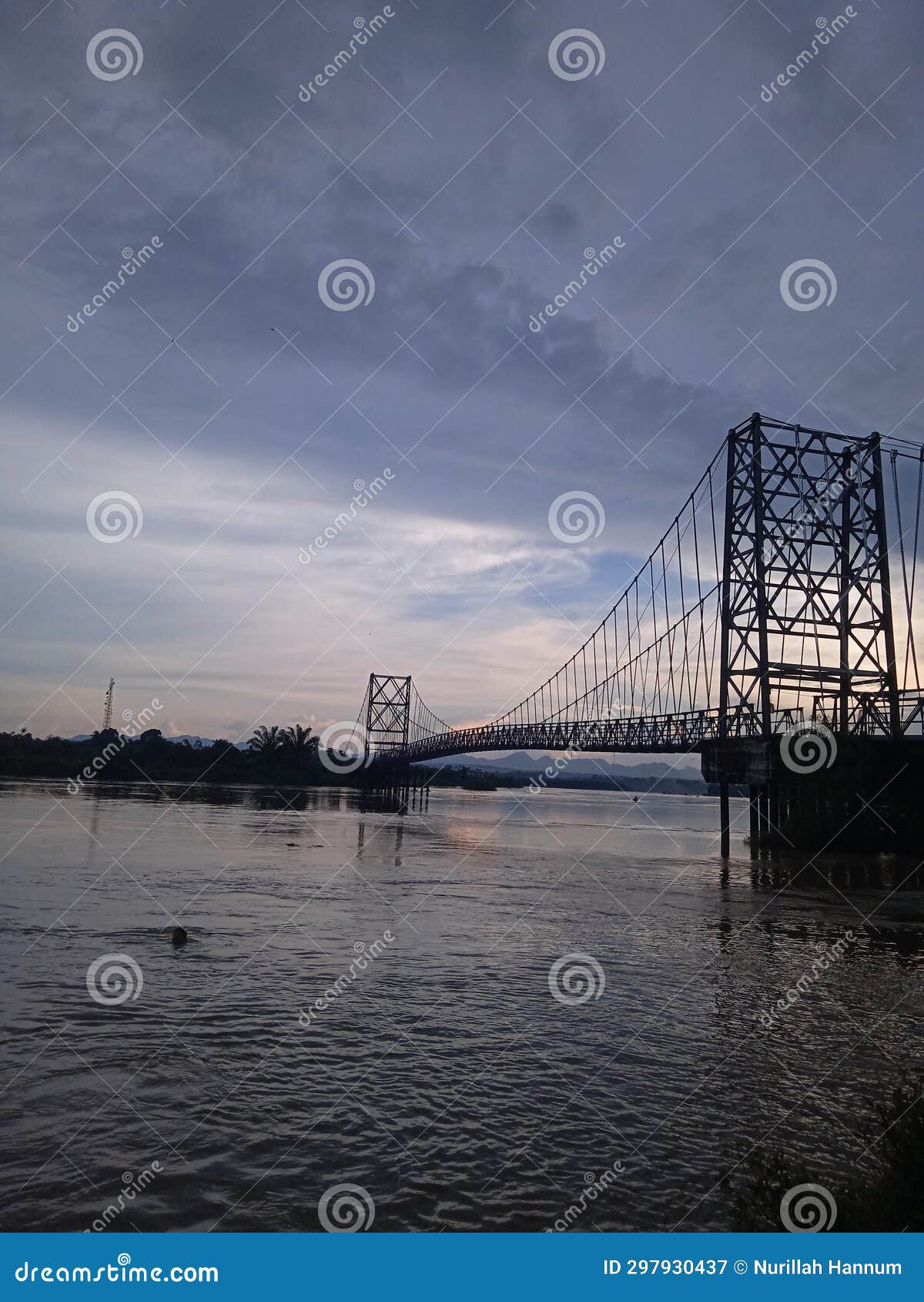 Bridge Connecting Two Villages Over the River Stock Image - Image of ...