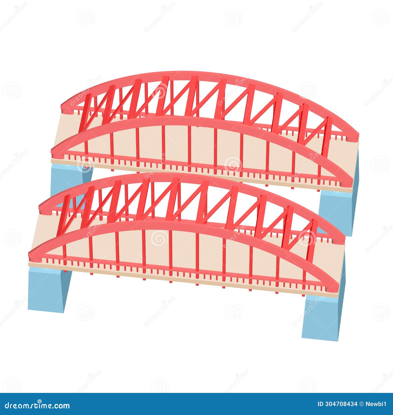 Bridge Connection Structure. Stock Illustration - Illustration of ...