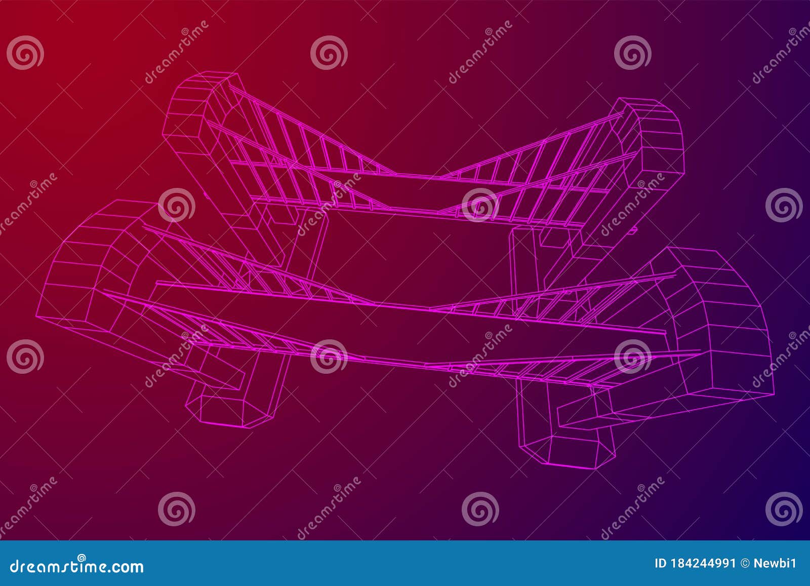 Bridge Connection Structure Wireframe Stock Vector - Illustration of ...