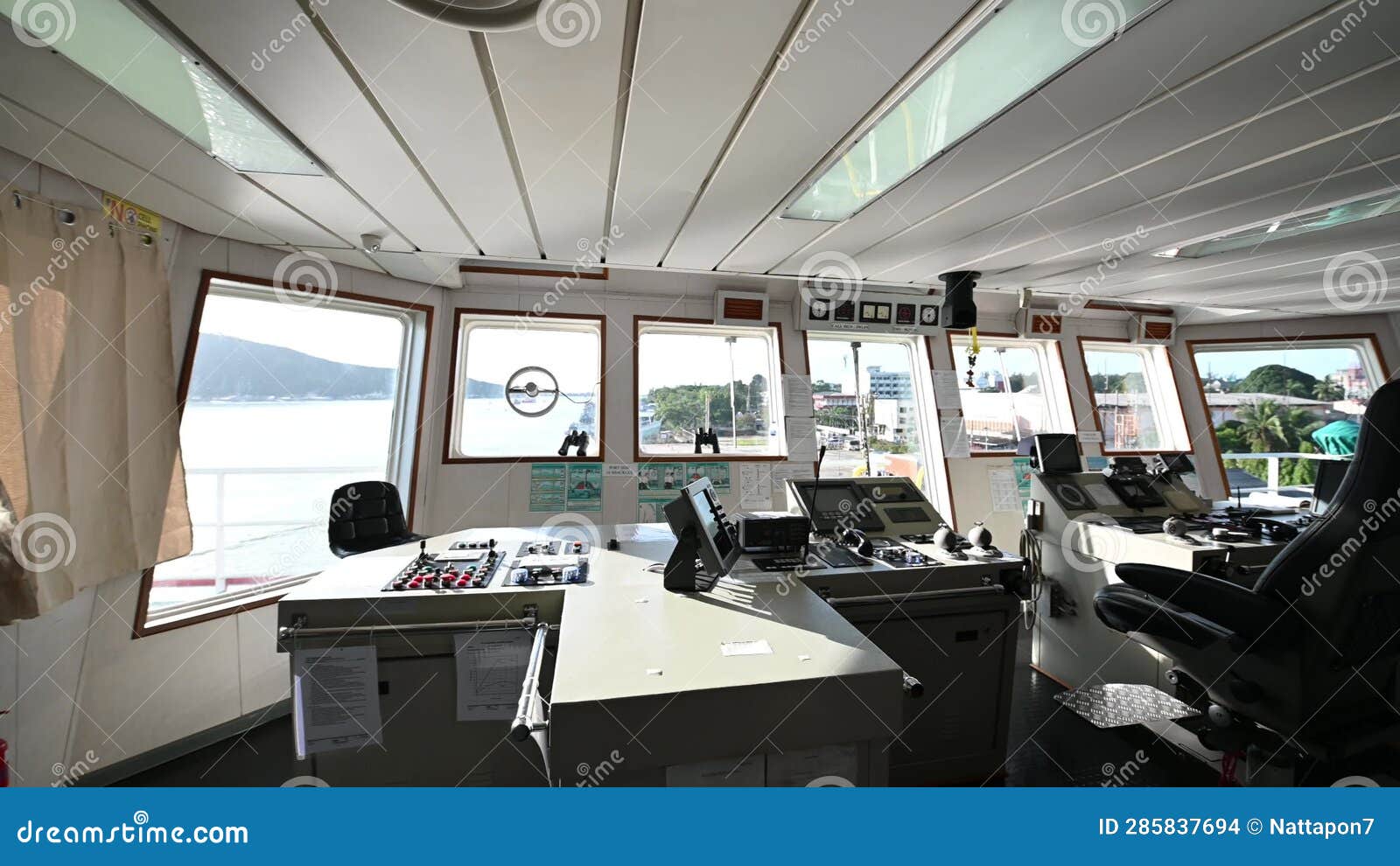 Bridge Console in Ship Tanker. Stock Footage - Video of drive, marine ...
