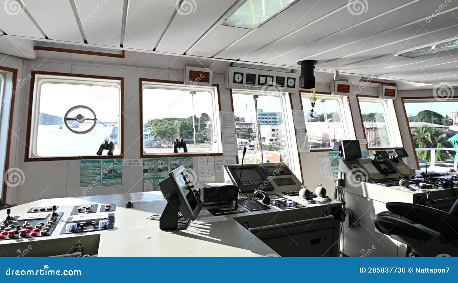 Bridge Console in Ship Tanker. Stock Footage - Video of panel, cockpit ...