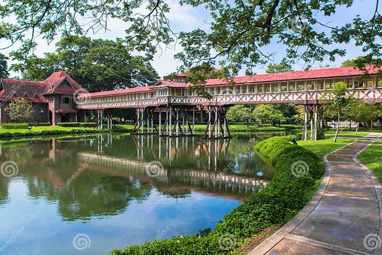 Bridge Construct for Connect Two Building Stock Image - Image of ...