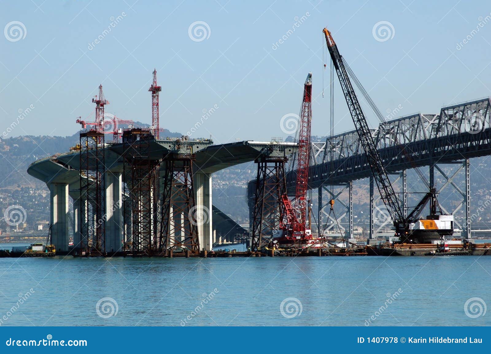 Bridge Construction stock photo. Image of francisco, equipment - 1407978
