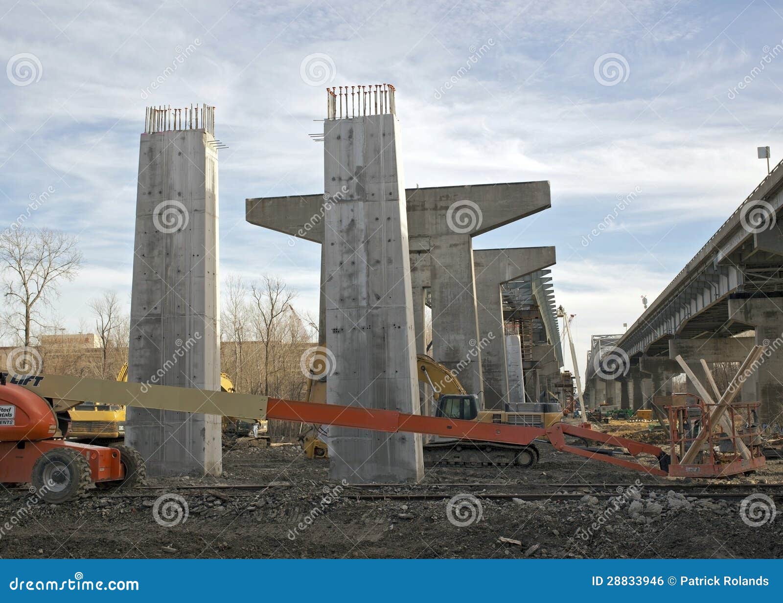 Bridge construction stock photo. Image of build, rebar - 28833946