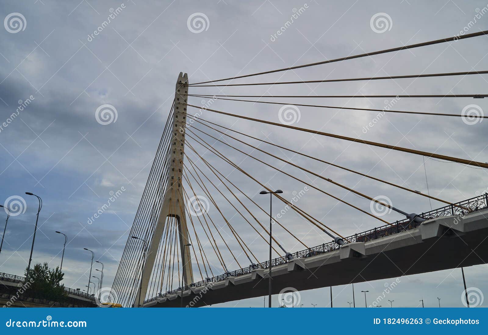 Bridge Construction, Bottom View. Cable Stayed Bridge Construction ...