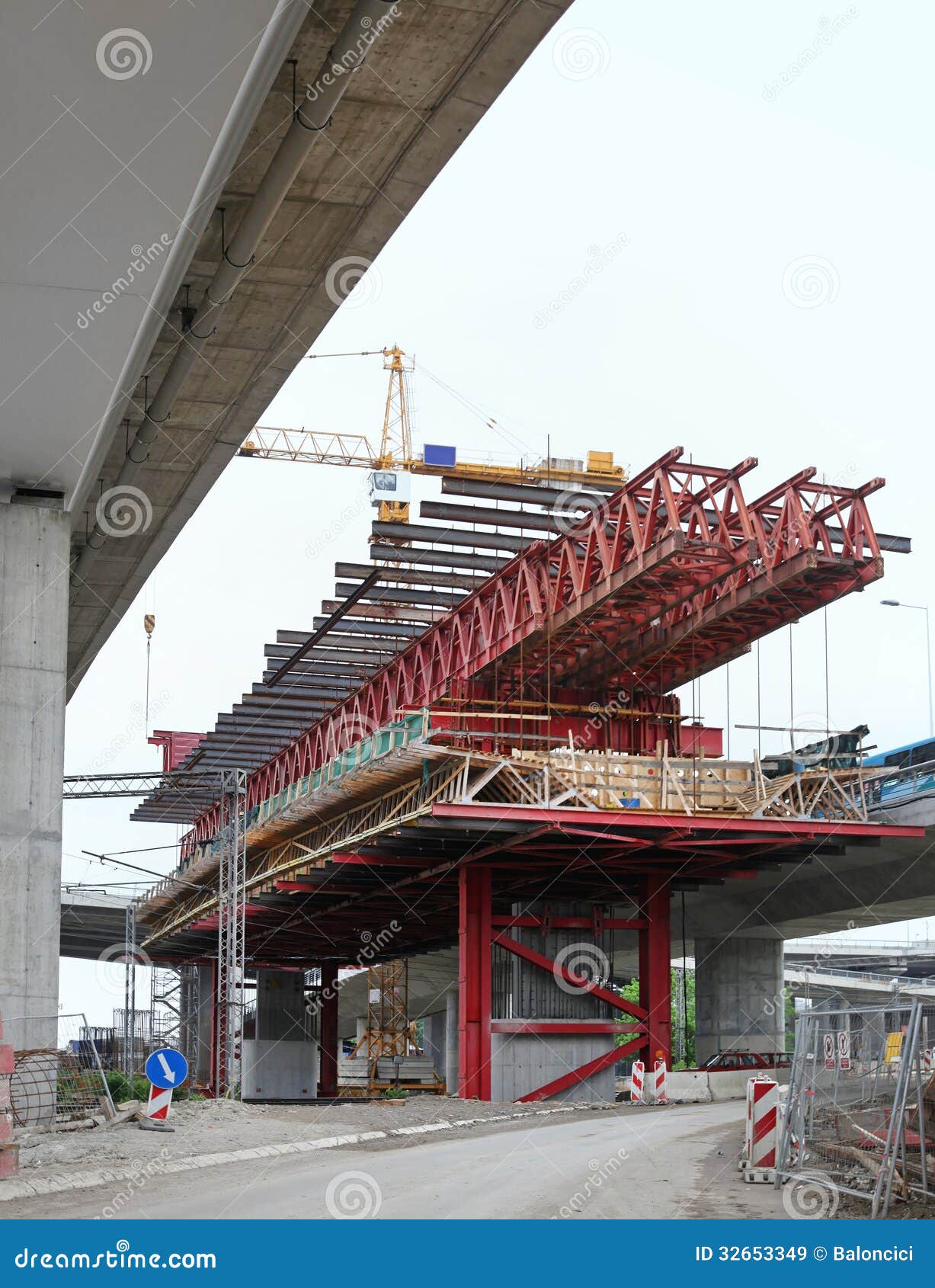 Bridge construction stock image. Image of engineering - 32653349