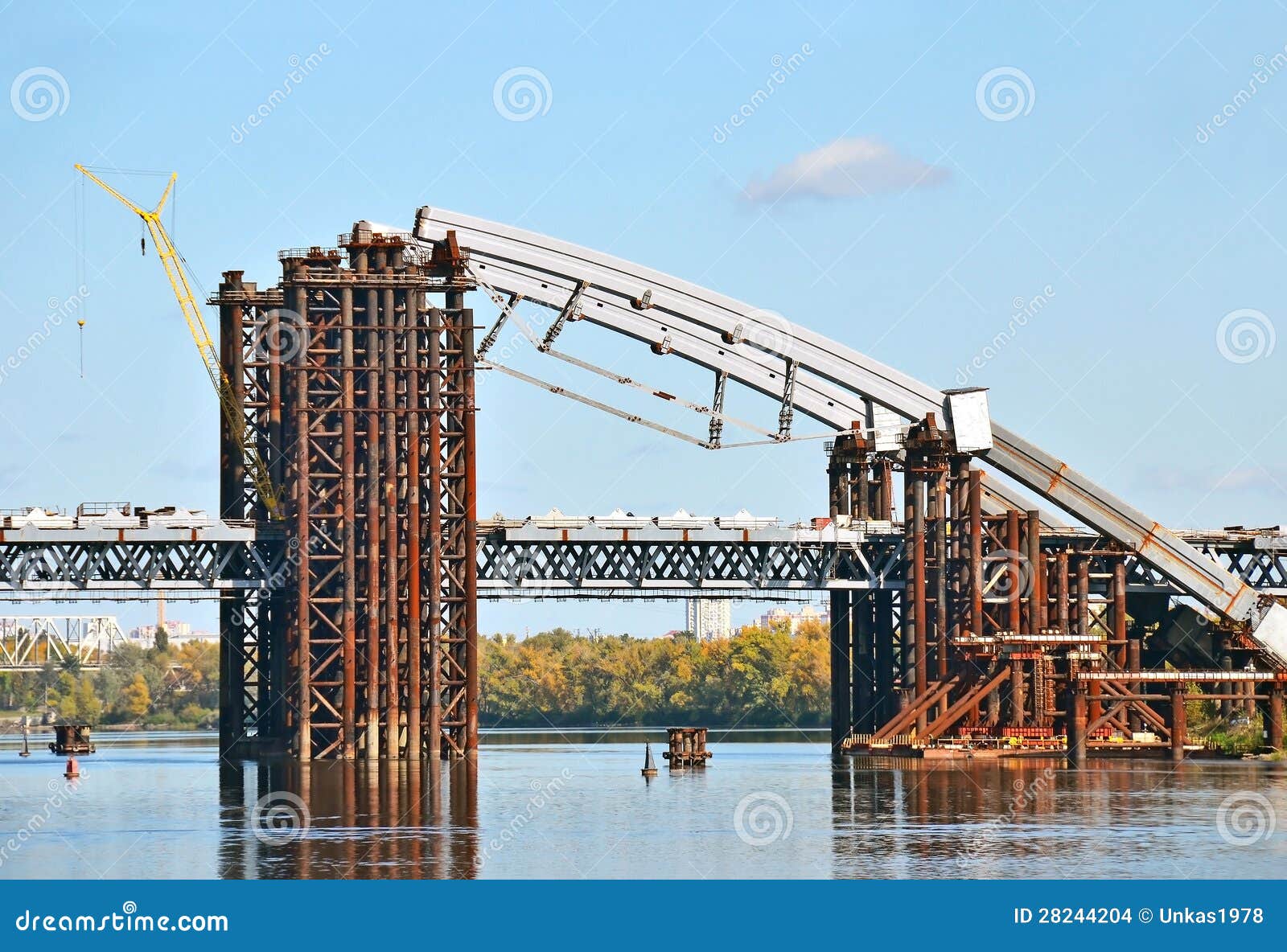 Bridge construction site stock photo. Image of industry - 28244204