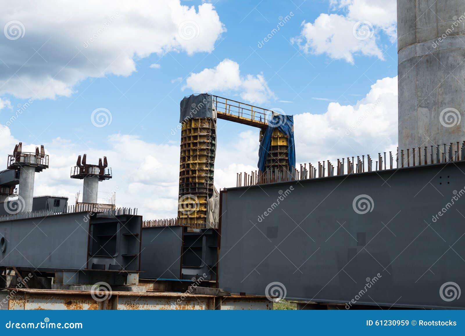 Bridge construction site stock image. Image of deck, construction ...