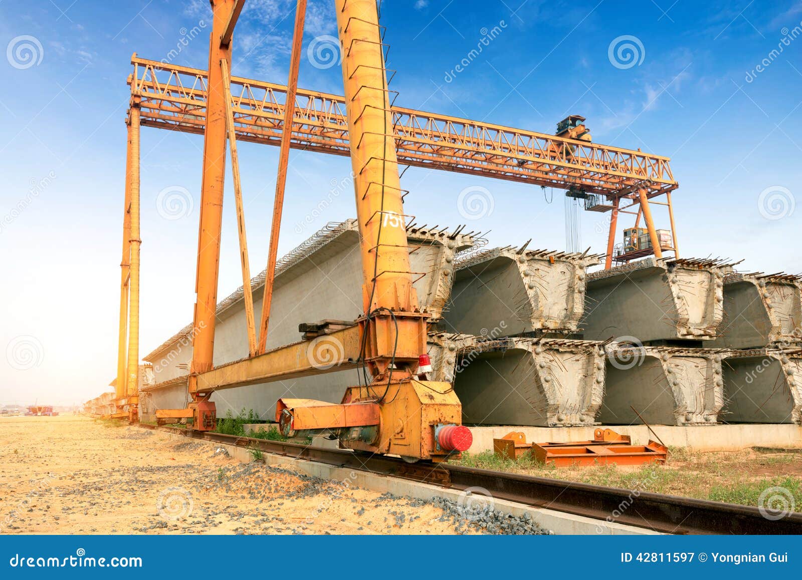 Bridge construction site stock image. Image of bridge - 42811597