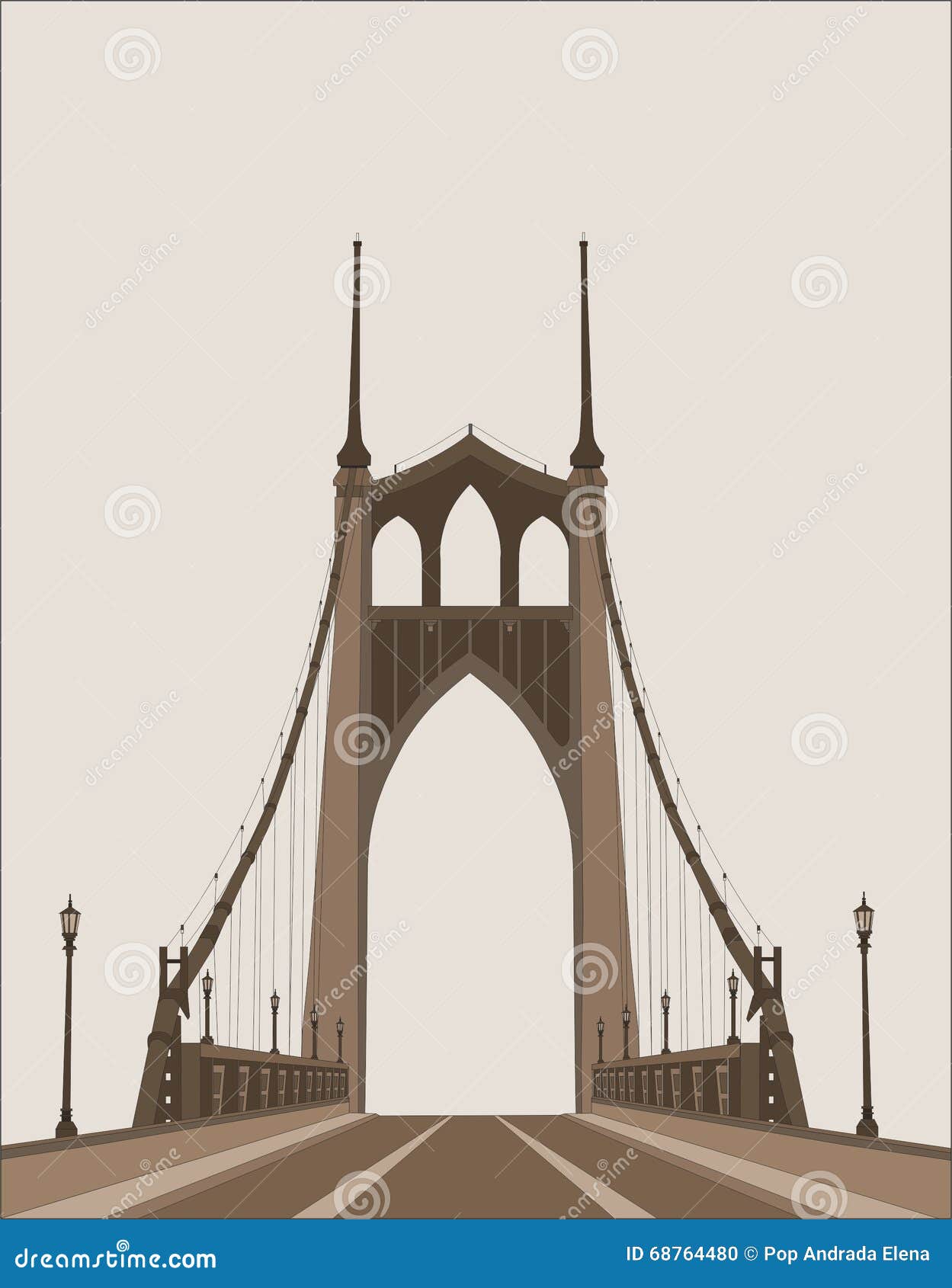 Bridge Construction Vector Stock Vector Illustration Of Road