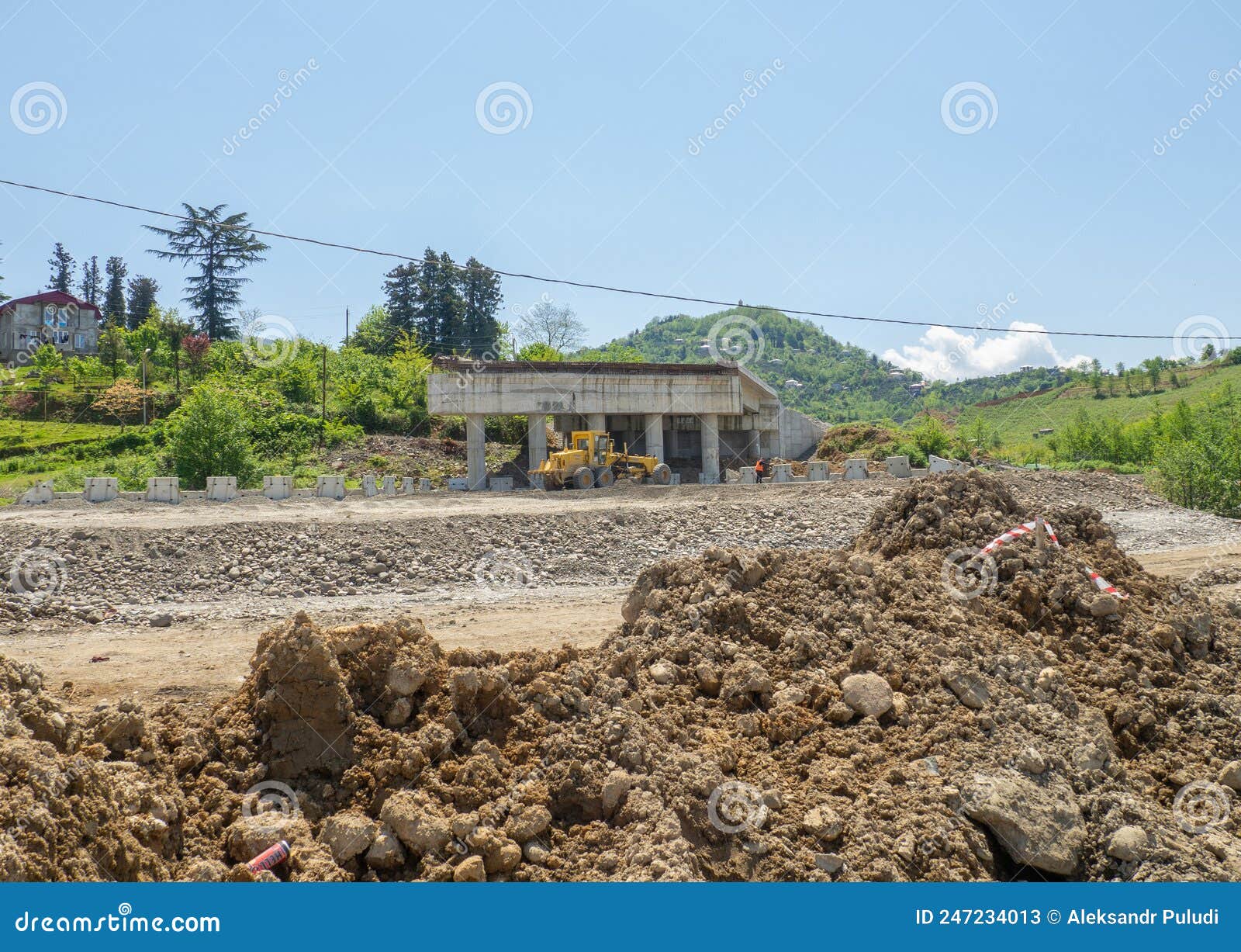 Bridge Construction. the Work of a Construction Company Stock Image ...