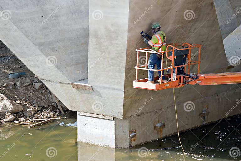Bridge Construction Worker stock image. Image of architectural - 8861663
