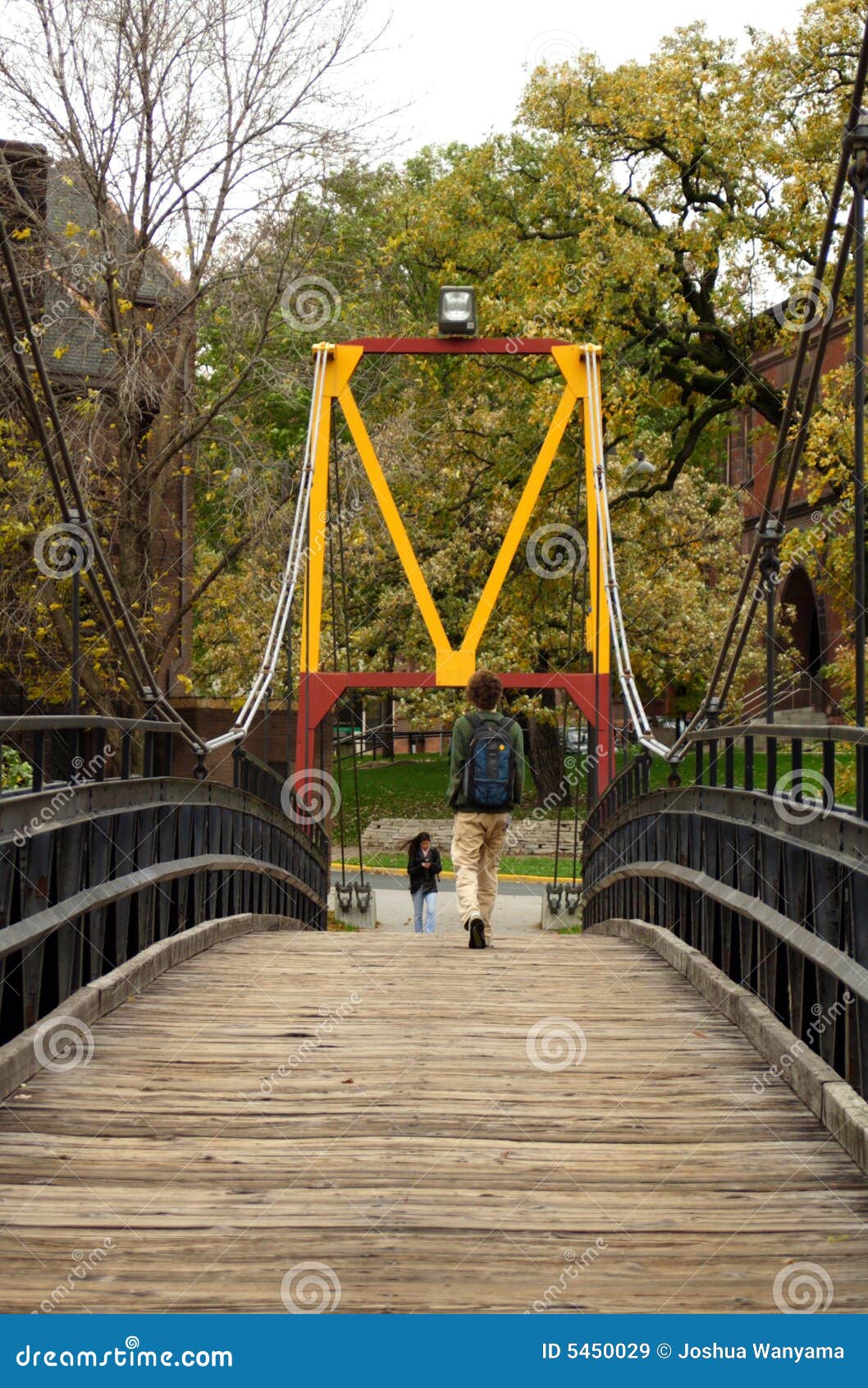 Bridge crossing stock image. Image of metal, university - 5450029