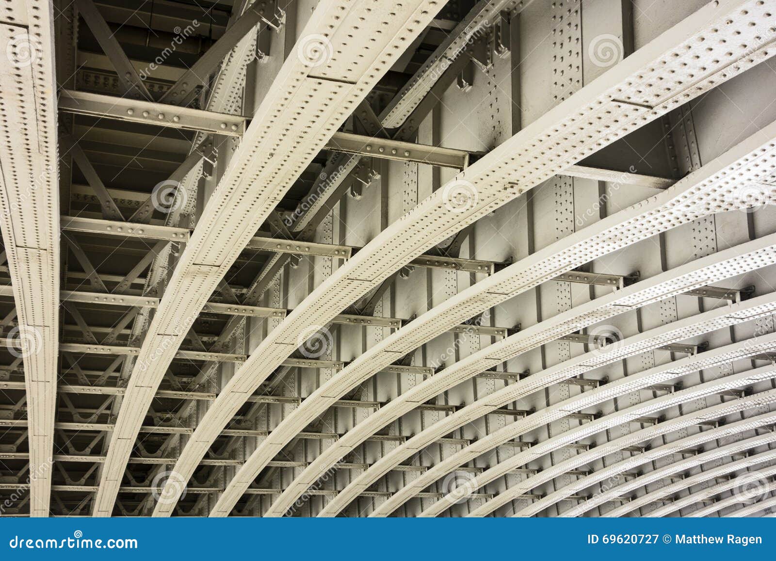 Bridge with Curved Girders stock image. Image of architectural - 69620727