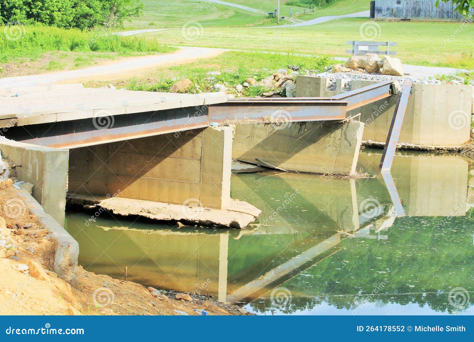 Damaged Bridge after a Flood Stock Photo - Image of kentucky, built ...