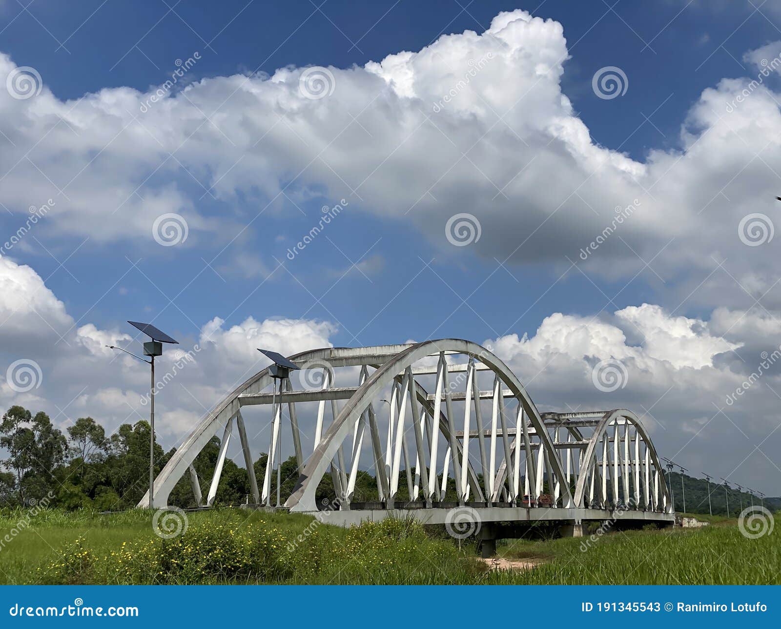 Bridge at Day. Cement and Iron Bridge Structure Stock Image - Image of ...