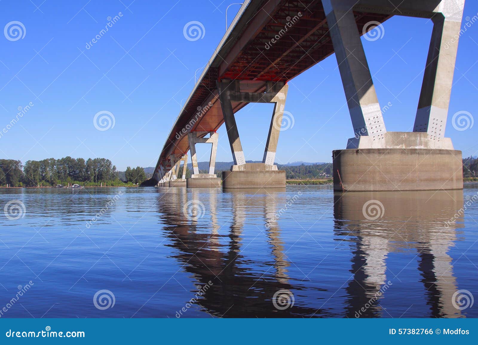 Bridge Deck and Pylons stock photo. Image of construction - 57382766