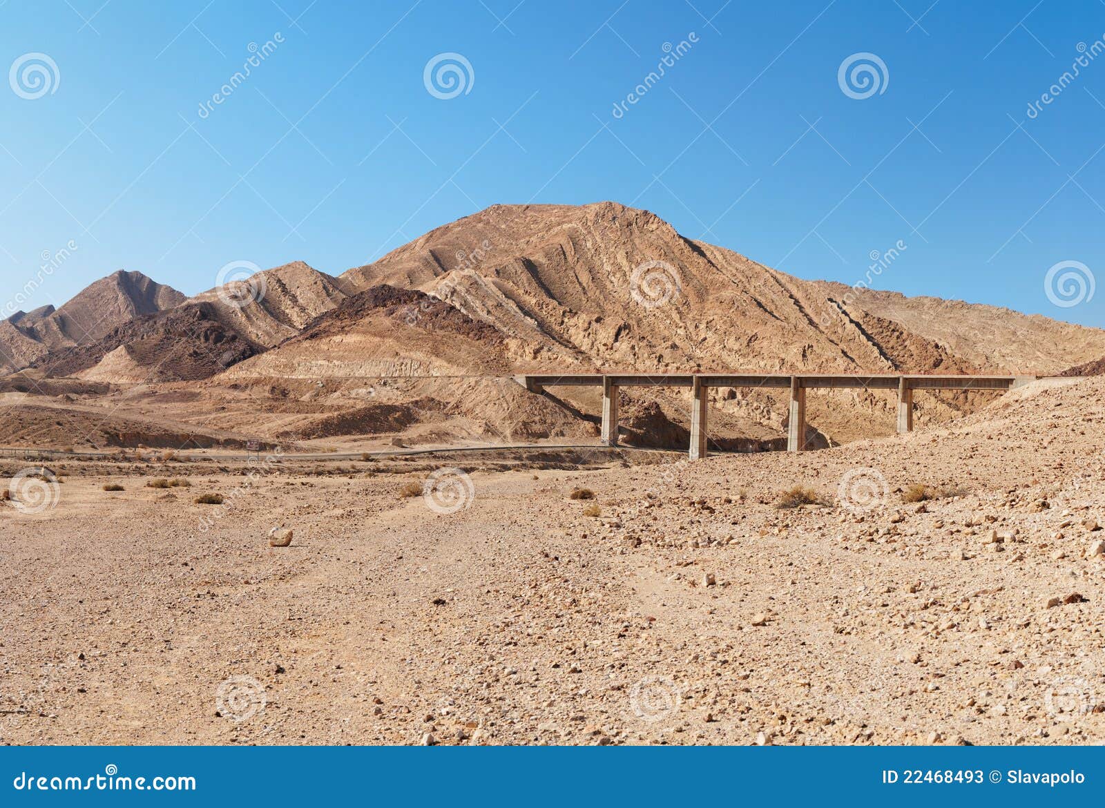 Bridge in the desert stock image. Image of canyon, machtesh - 22468493