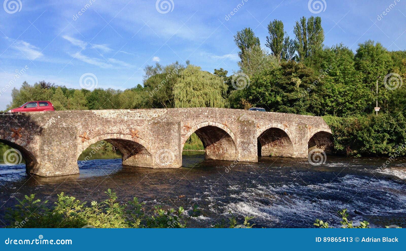 Bridge in Devon stock image. Image of tree, stream, view - 89865413