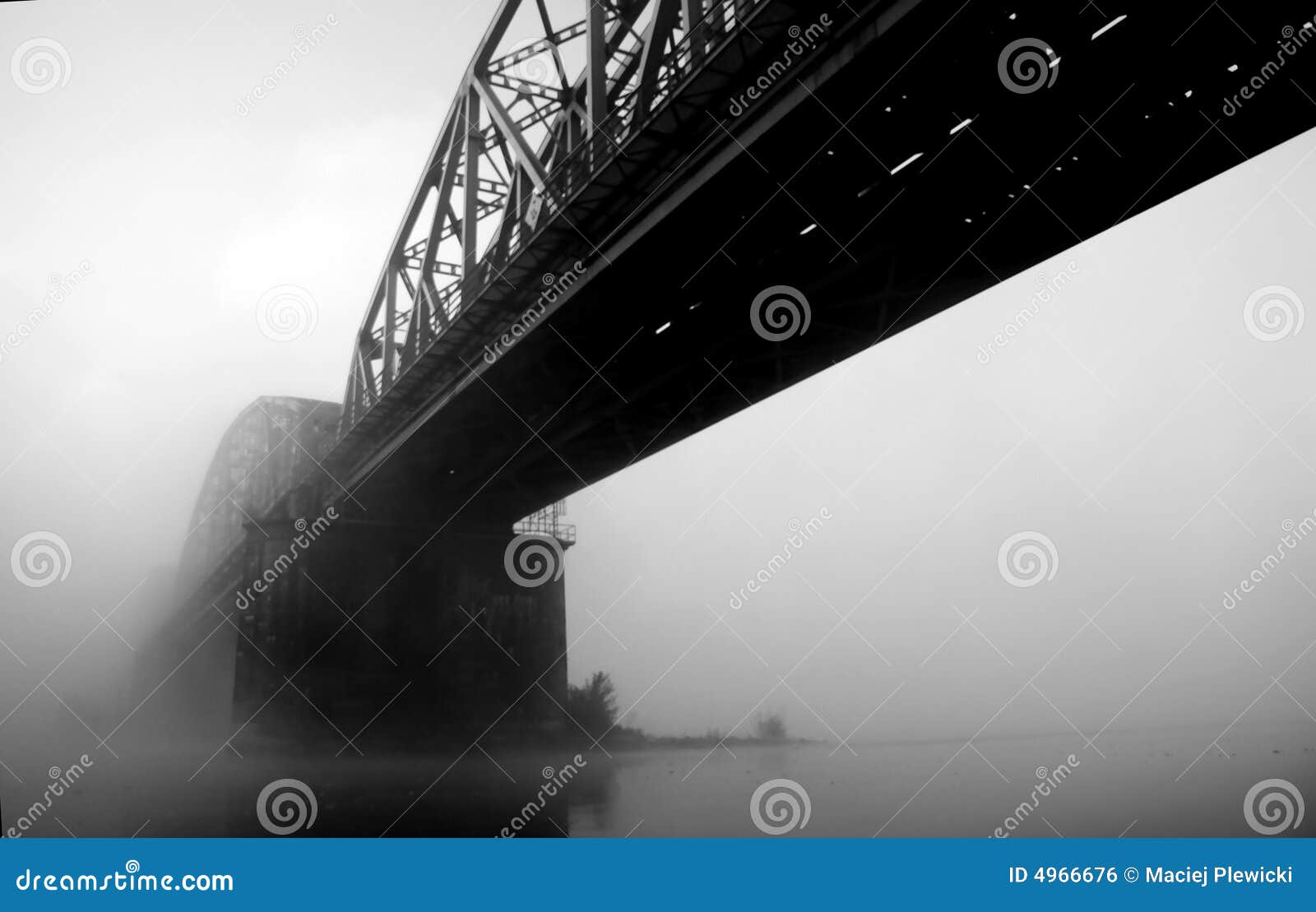 Bridge disappearing in fog stock photo. Image of torun - 4966676