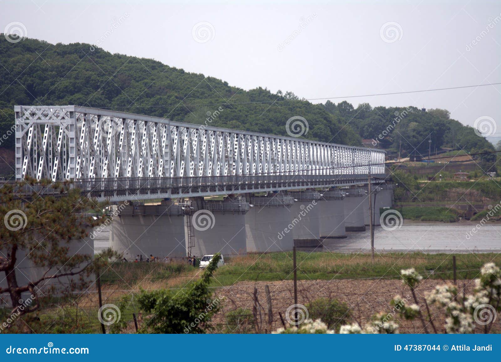 Bridge in the DMZ, Korean Republic Stock Photo - Image of traffic ...