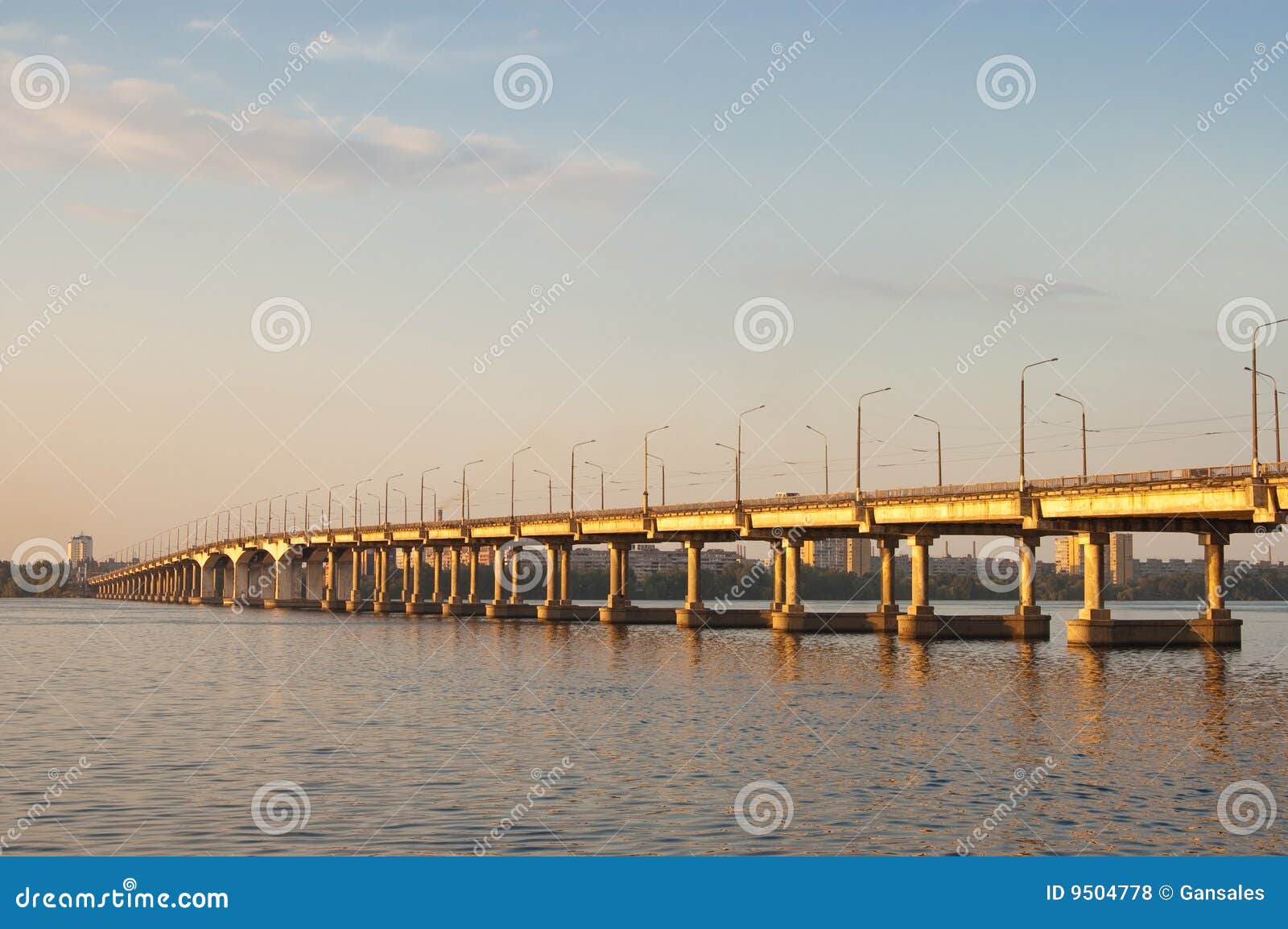 Bridge on dnepr river stock photo. Image of landmarks - 9504778