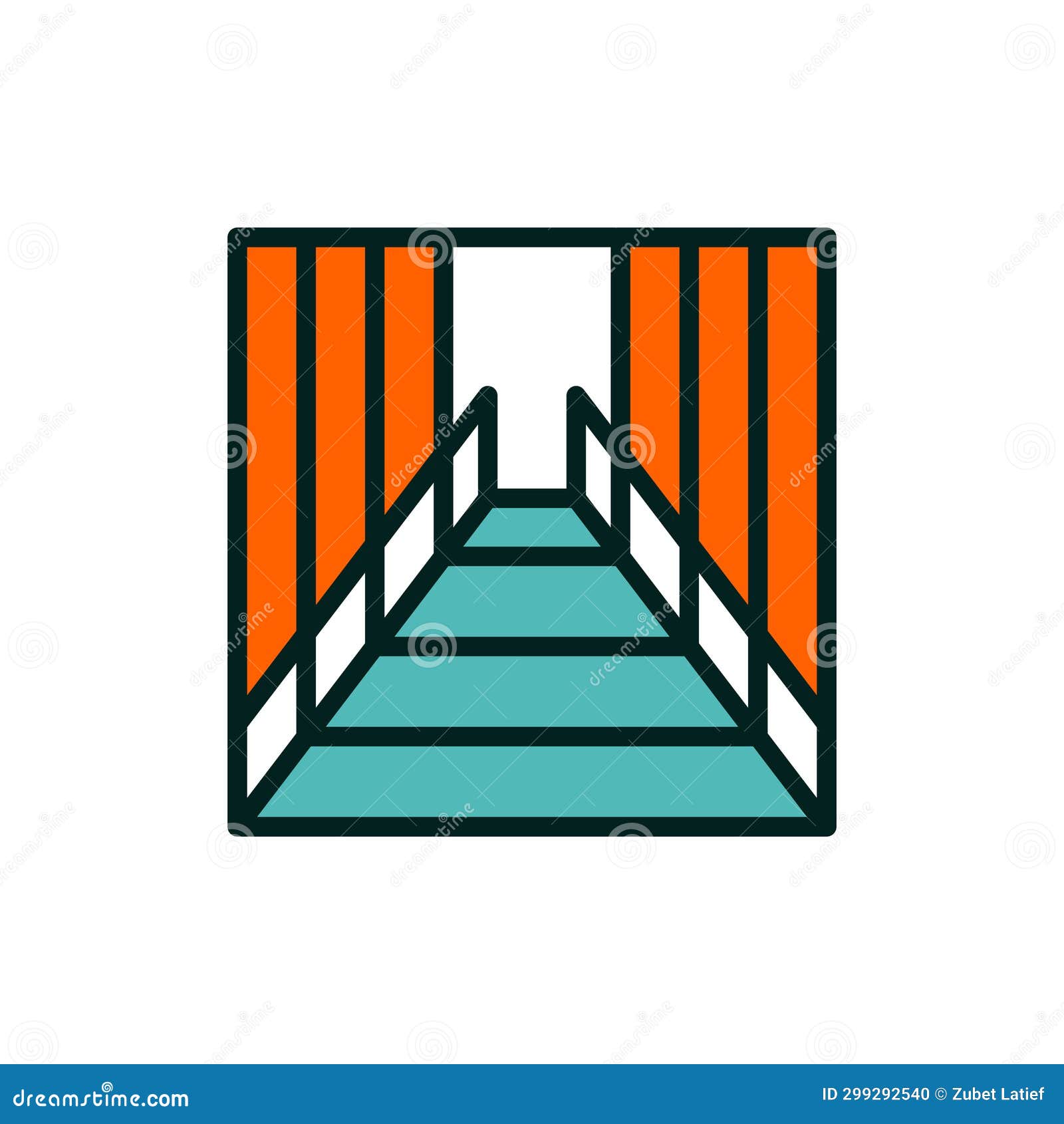 Bridge Dock Ship Line Modern Creative Logo Stock Illustration ...