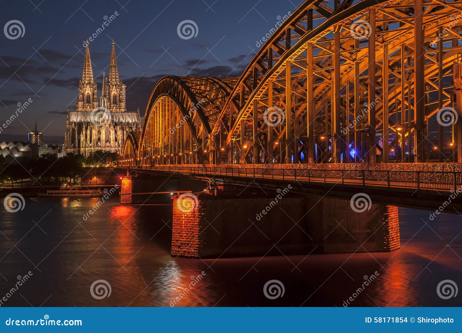 Bridge and the Dom of Cologne Stock Photo - Image of europe ...