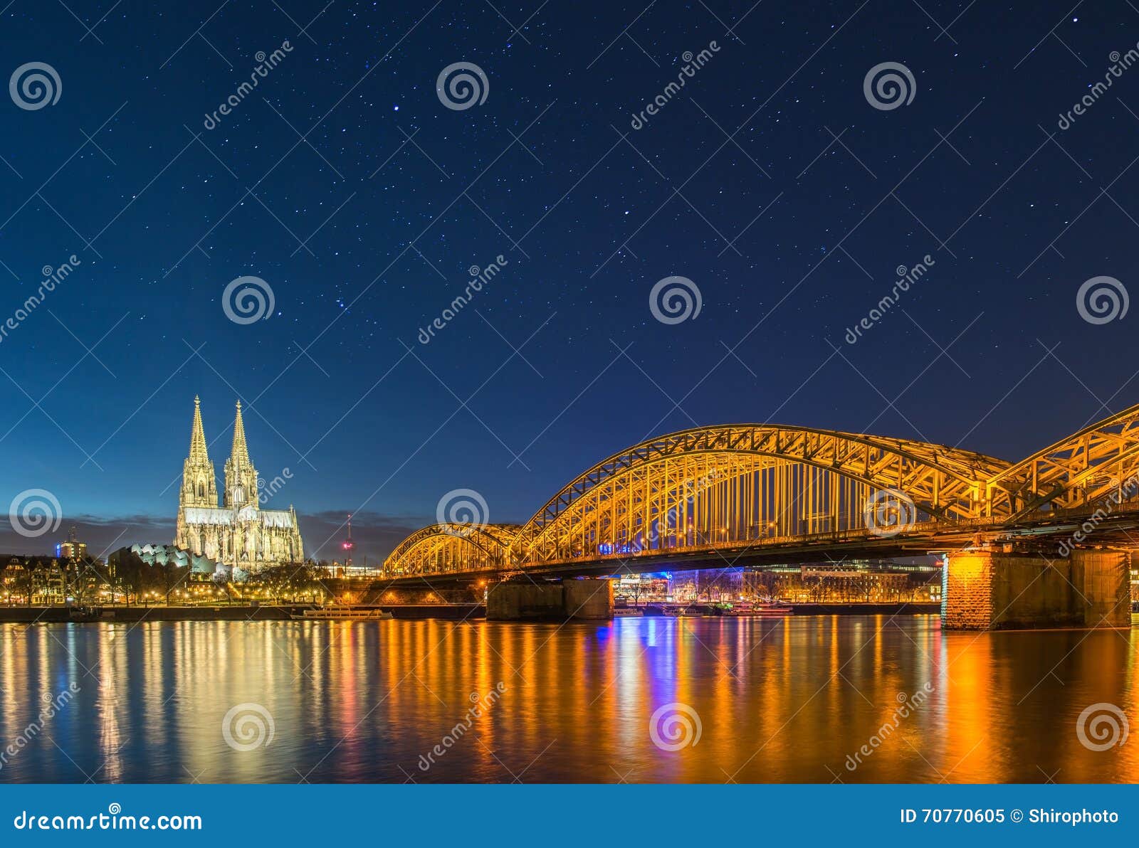 Bridge and the Dom of Cologne Stock Image - Image of koelner, cathedral ...